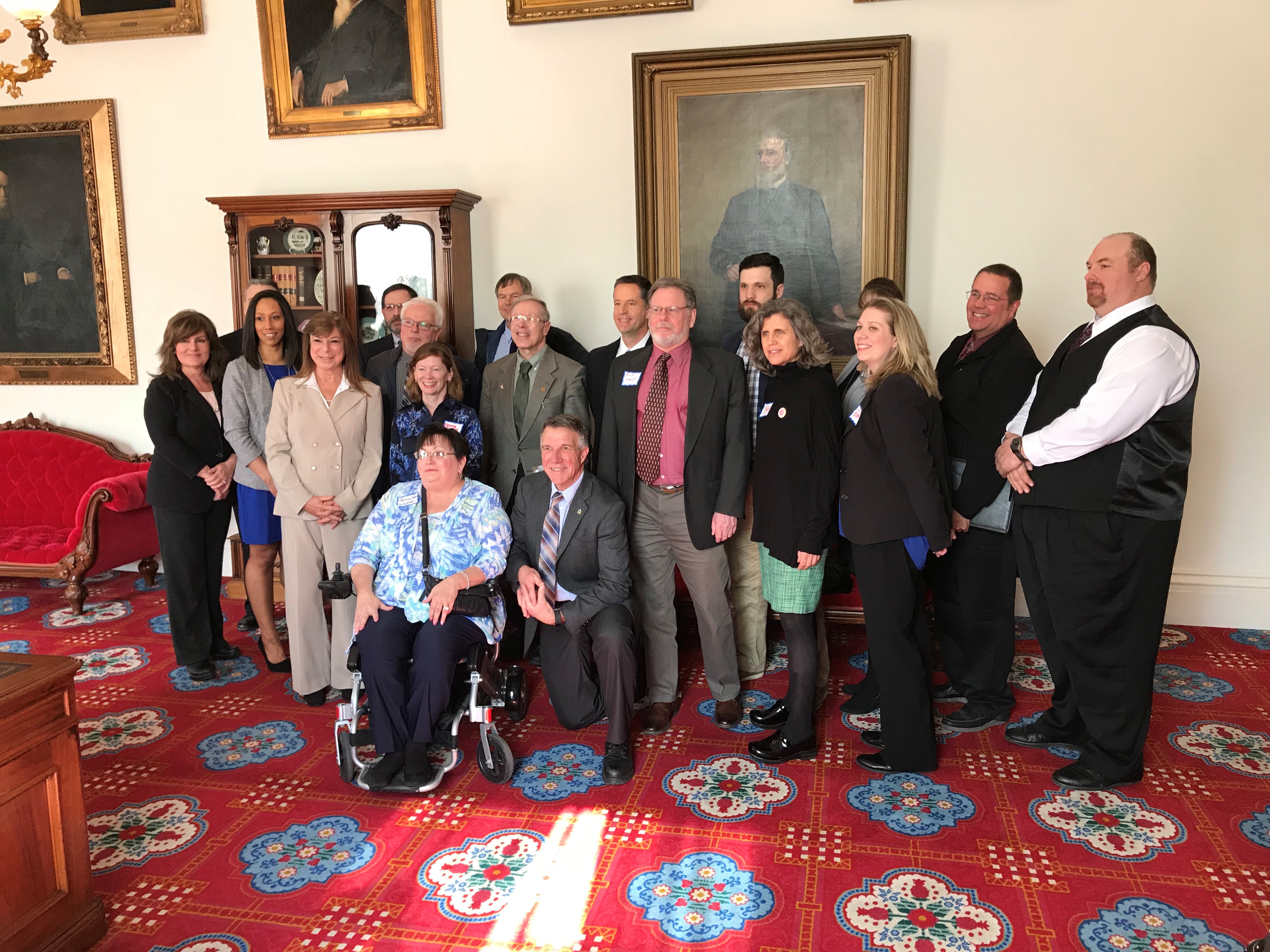 2018 Spirit of ADA Award Winners and members of the GCEPD with Governor ...
